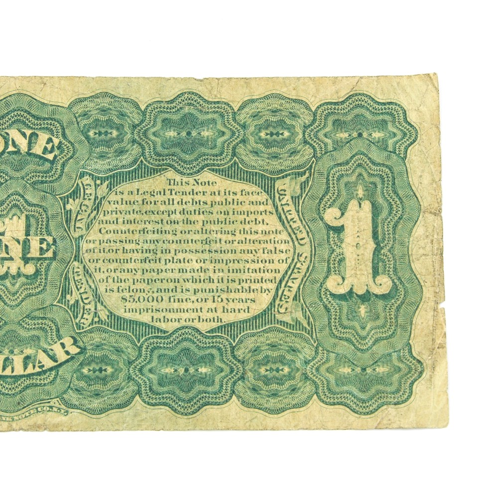 1869 $1 Rainbow Note United States Treasury Note Legal Tender No ...
