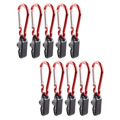 Tent Clip Set Tent Tighten Lock Grip Tent Clip Carabiner Sliding Lock ...