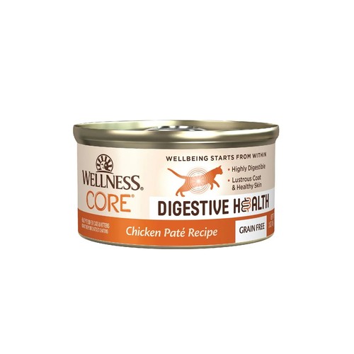 Wellness Core Digestive Health Chicken Pate Wet Cat Food 3 oz. Single ...