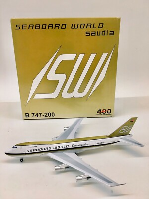 Big Bird 1:400 Seaboard World Saudia BOEING 747-245FSCD N701SW BB4-2003 ...