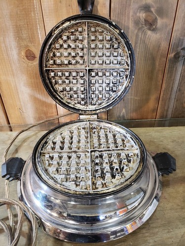 Vintage 1960's HEATMASTER Automatic Waffle maker Works EH27 Sears ...