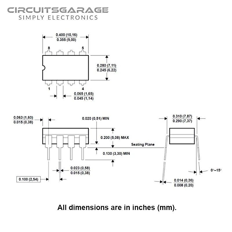 20 X TI NE555 555 Timer IC Integrated Circuit Chip DIP-8 SA555 SE555 ...