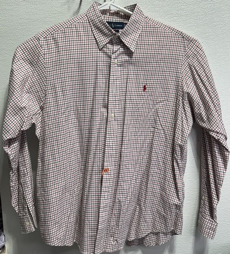 Polo Ralph Lauren Classic Fit Red Blue Checkered Button Down Size XL | eBay