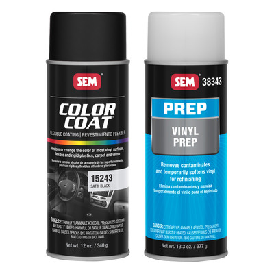 SEM 15243 Color Coat Satin Black + Vinyl Prep Restoration Kit | eBay