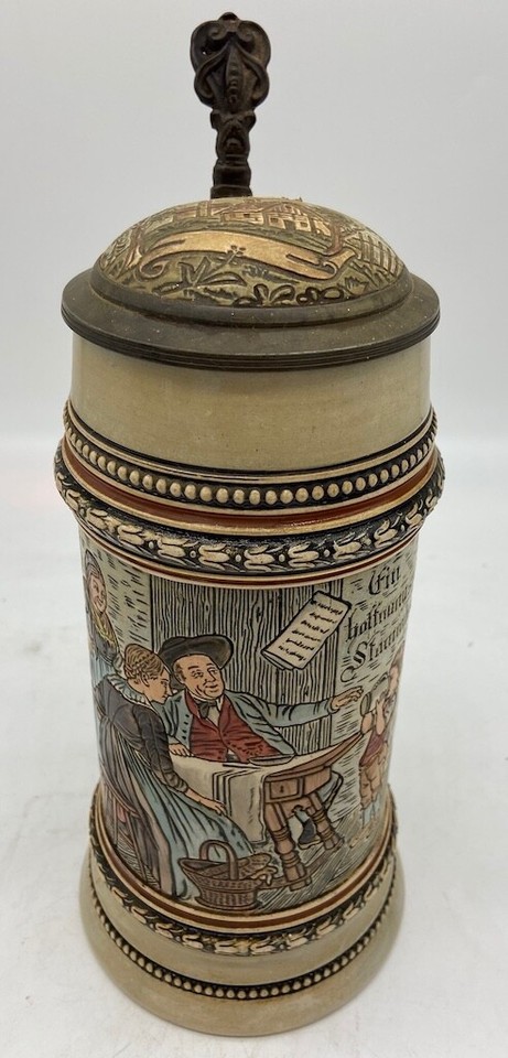 Merkelbach and Wick Character Lidded Beer Stein Germany late 1800s ...