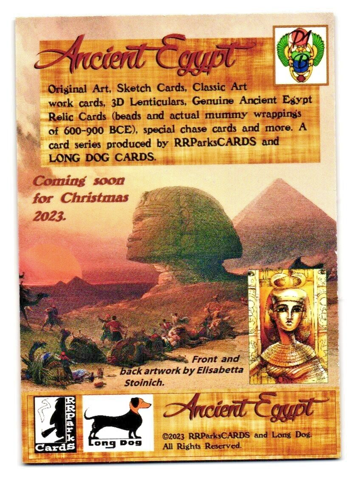 2023 -Ancient Egypt- Promo Trading Card -RRParks - Elisabetta Stoinich ...
