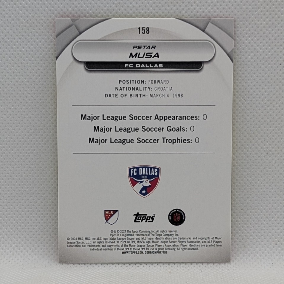 2024 Topps MLS Superstars #158 Peter Musa COMMON YELLOW VARIATION FC ...
