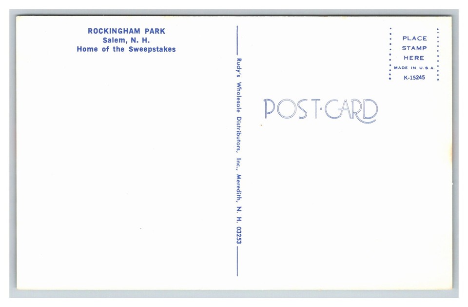 Postcard Salem New Hampshire NH Banner Greetings Rockingham Park ...