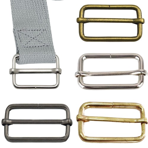 38mm Metal Buckle Adjustable Sliding Bar for Leather Coat Webbing Belt ...