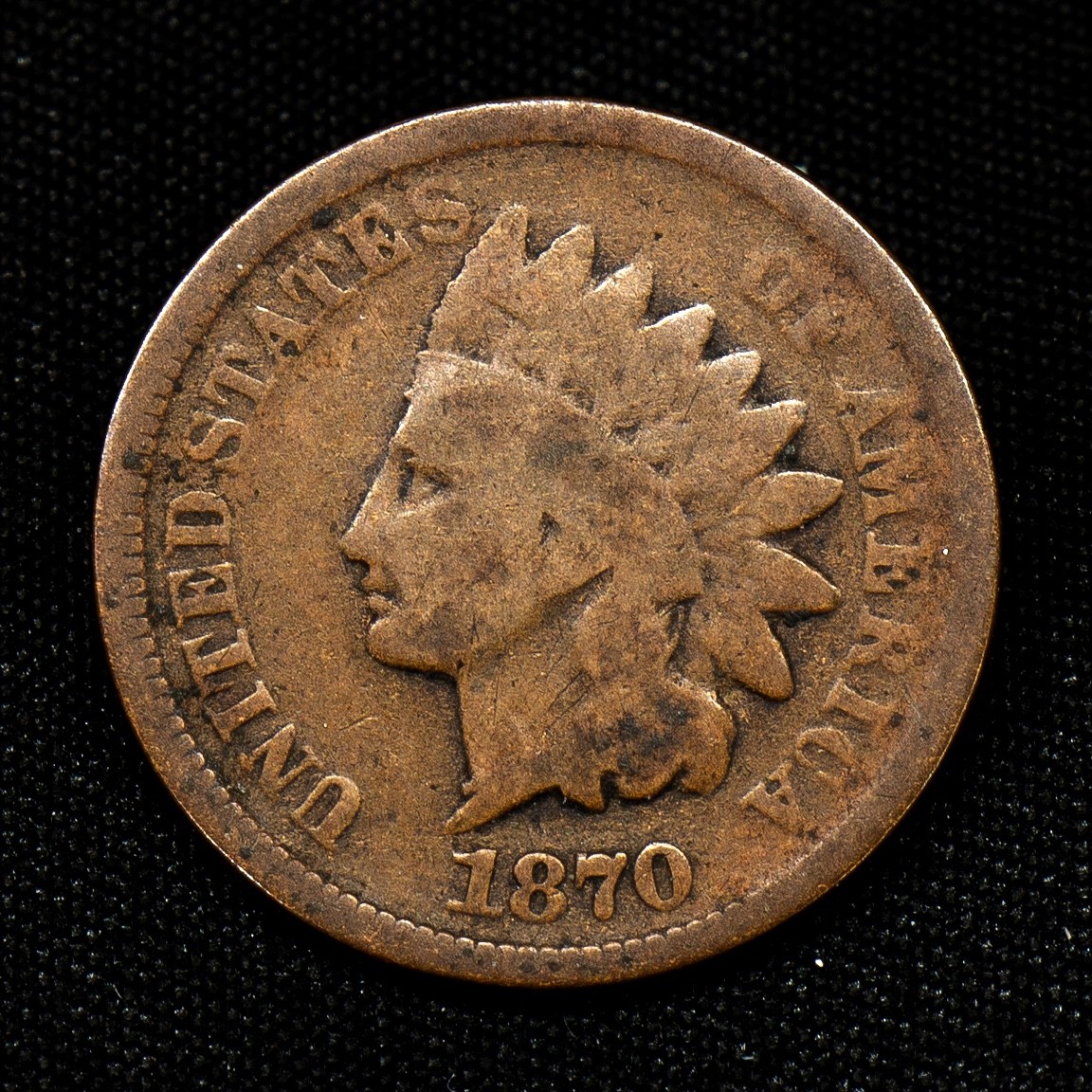 KEY DATE • 1870 INDIAN HEAD CENT 1c penny G GOOD coin | eBay