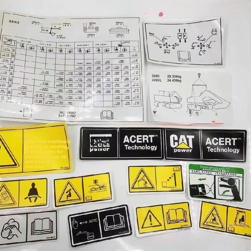 For Caterpillar cat E320D E320D2 Cab interior logo glass sticker logo ...