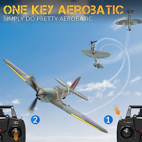 RC Plane 4-CH Remote Control Plane Ready to Fly Spitfire V2 RC Airplane ...