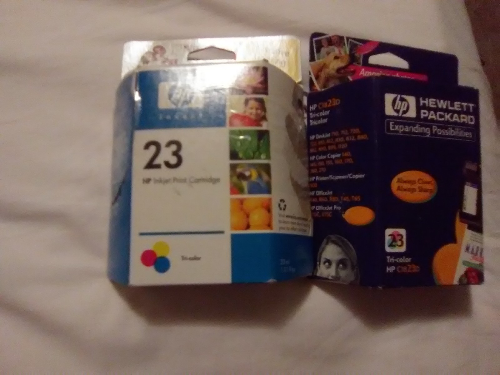 2 GENUINE HP 23 Tri-color Ink Cartridge C1823D EXP-2006 FACTORY SEALED ...