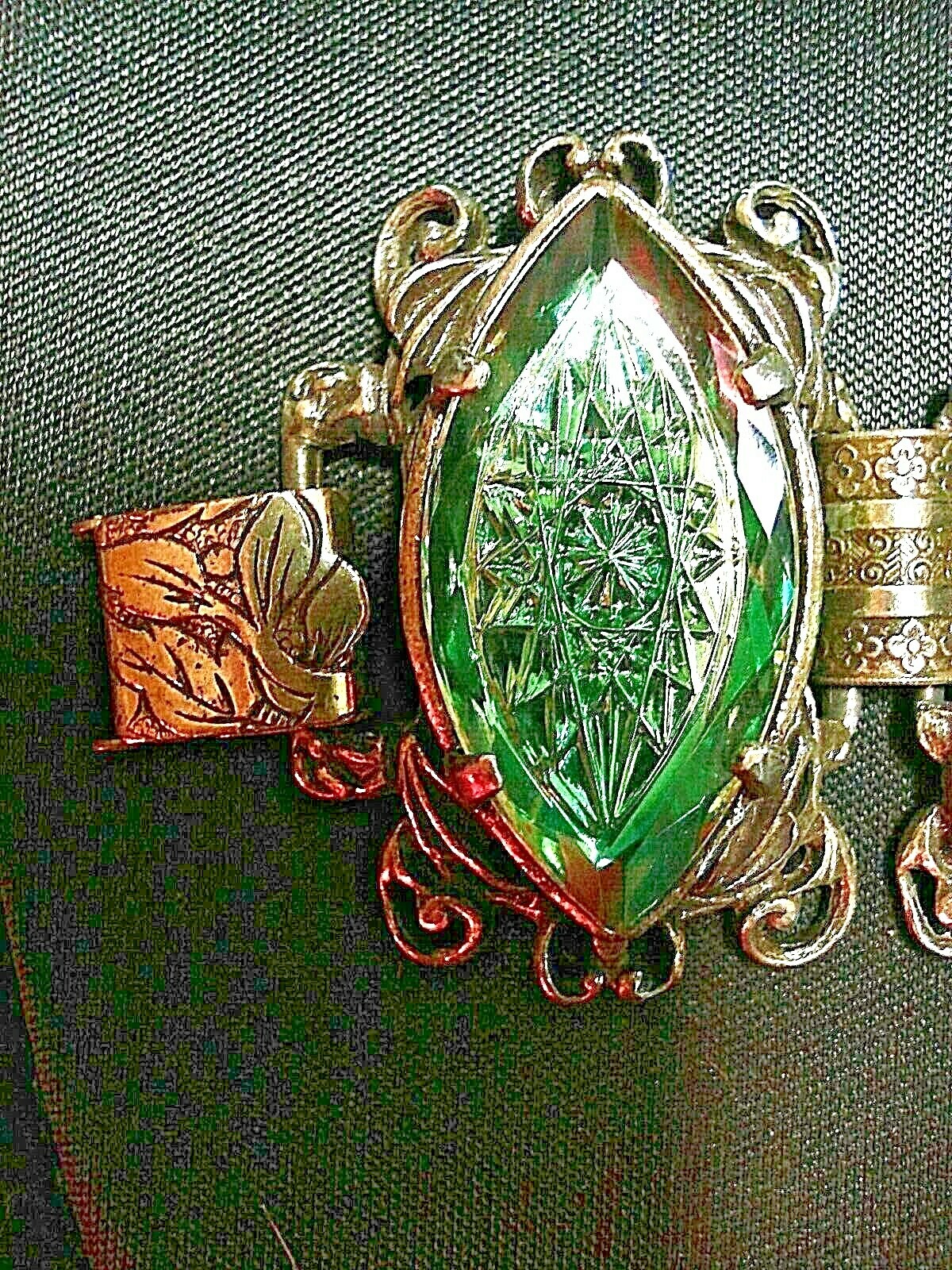 RARE 1950's Elizabeth Morrey Etched Art Glass Marquee… - Gem