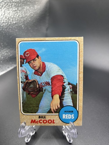 1968 Topps Set-Break #597 Bill McCool - Hi # Cincinnati Reds EX-EXMINT ...