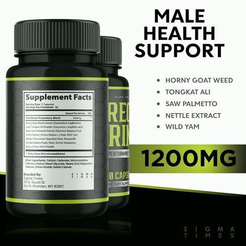 (5 Pack) Erec Prime Supplement for Men Virility, Male Performance Pills ...