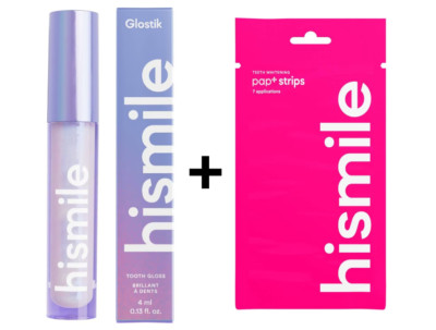 NEW hismile COMBO BUNDLE Glostik Tooth Gloss 0.13floz 4ml & Pack of ...