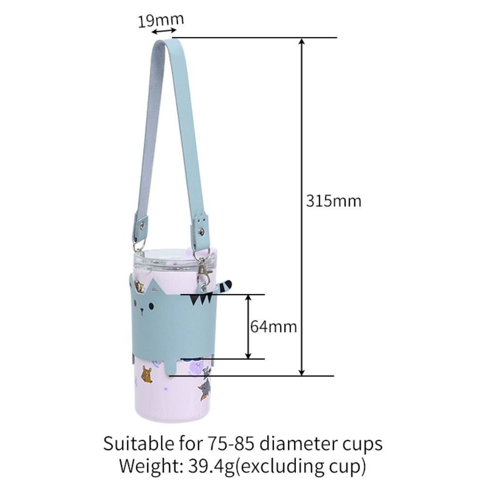 Cute Cat Design Water Mug Tumbler Holder Pouch Milk Tea Cup Cover | eBay