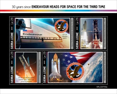 Space Shuttle Endeavour Hubble Space Telescope MNH Stamps 2023 Sierra ...