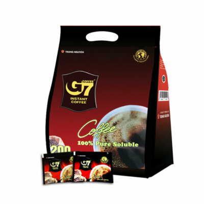 [G7 Coffee] Pure Black Instant Premium Vietnamese Coffee Powder (2g×200 ...
