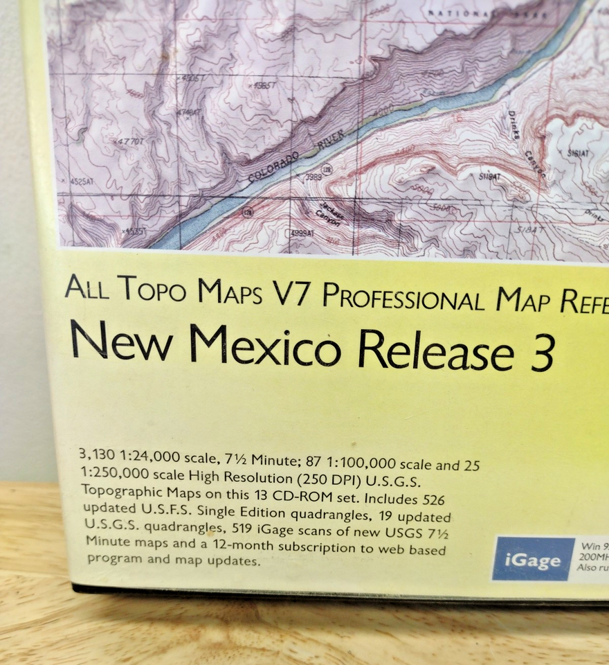 IGage All Topo Maps V7 Topography Software Windows For New Mexico NM ...
