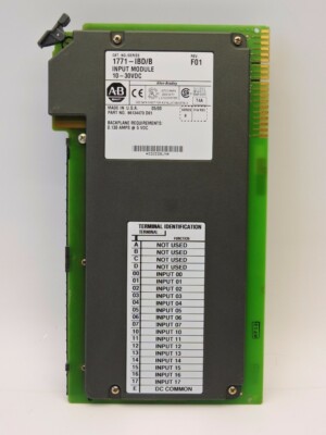 ALLEN BRADLEY 1771-IBD/B 10 - 30 VDC INPUT MODULE SER B REV. F01 | eBay