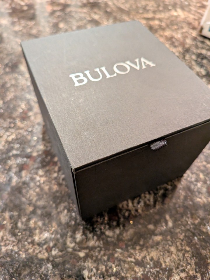 Bulova Men's Watch 98D132 Quartz Chronograph Diamond Black Dial Two ...
