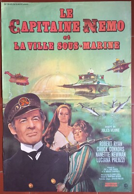 Poster The Captain Nemo And The Underwater City Jules Verne Robert Ryan ...
