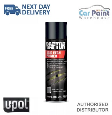 U-POL RAPTOR Acid ETCH GREY Primer 450ml Aerosol UPOL | eBay
