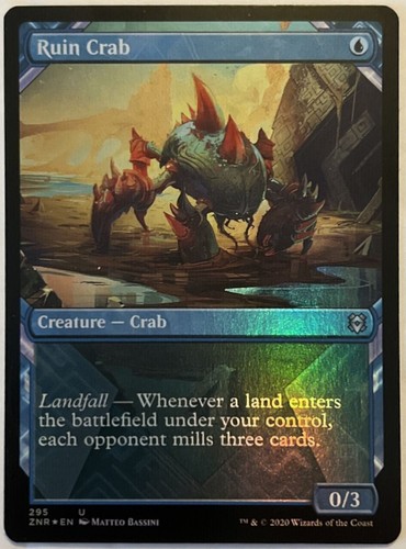 mtg magic ruin crab showcase FOIL ENGLISH FRENCH crabe des ruines 4 ...