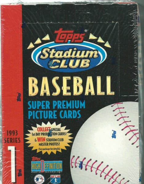 1993 Topps Stadium Club Series 1 an 3 Baseball Trading Cards Factory ...