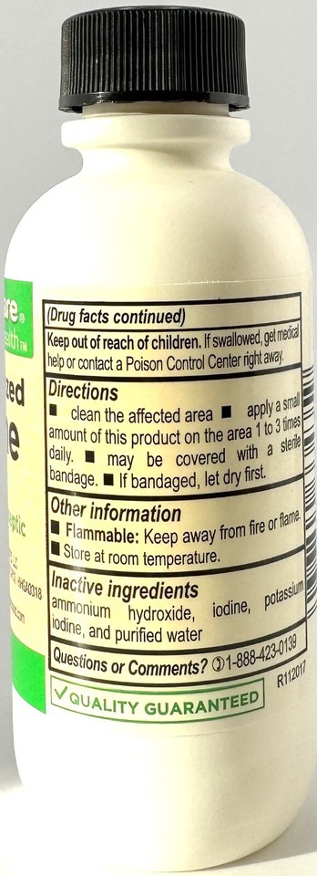 Iodine Tincture Decolorized 2oz IODO First Aid Antiseptic Clear Yodo ...