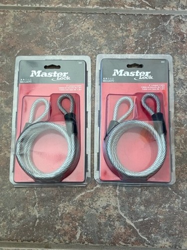 2 Pack - MASTER LOCK 6' LOOPED CABLE MODEL- 65D | eBay