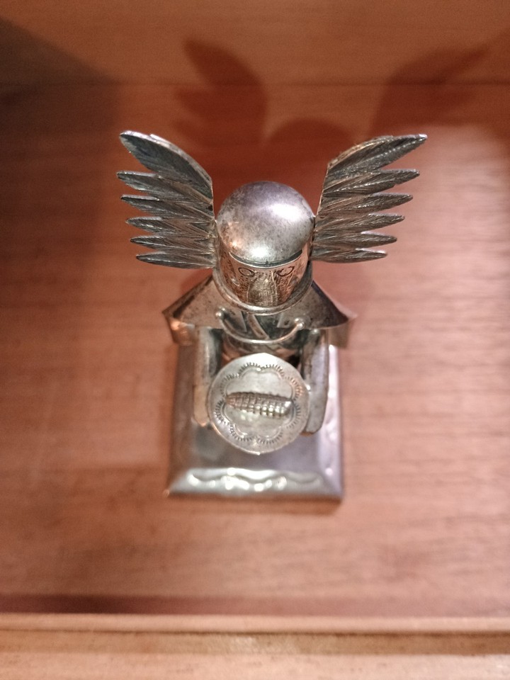 Jeffrey Castillo Signed Sterling Silver Crow Mother Kachina Figurine ...