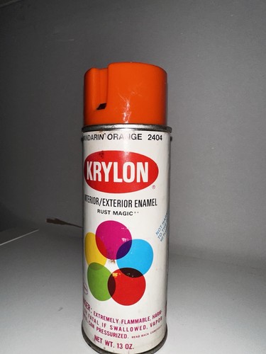 Krylon Borden Mandarin Orange 2404 Vintage Spray Paint Notch Top Paper ...