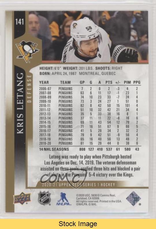 2020-21 Upper Deck Speckled Rainbow Foil Kris Letang #141 READ 0s8s | eBay