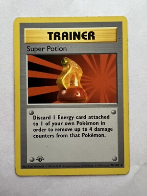 Pokémon Super Potion 90/102 1st Edition Base Set Shadowless Regular ...