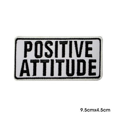Positive Attitude PATCH, Motivational quote patch, Embroidered Iron on ...