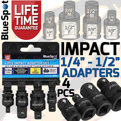 BLUESPOT 4pc IMPACT Socket Adaptor Set Step Up / Step Down Adapters ...