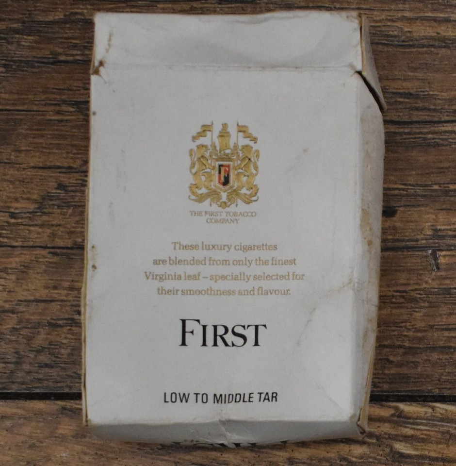 20 CIGARETTES empty pack rare The first tobacco company Luxury Virginia ...