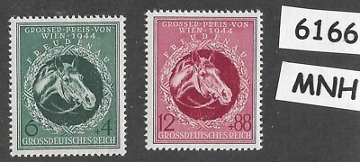 #6166 MNH stamp set Vienna Austria Gran Prix Horse Race Third Reich ...