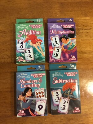 Disney Princess Learning Cards - Set of 4 | eBay