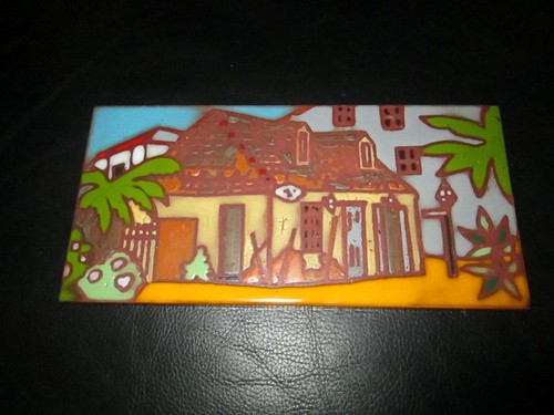 Vintage 8" x 3 7/8" Texeramics 2 Texas Red Clay Tile House Glaze Unique ...