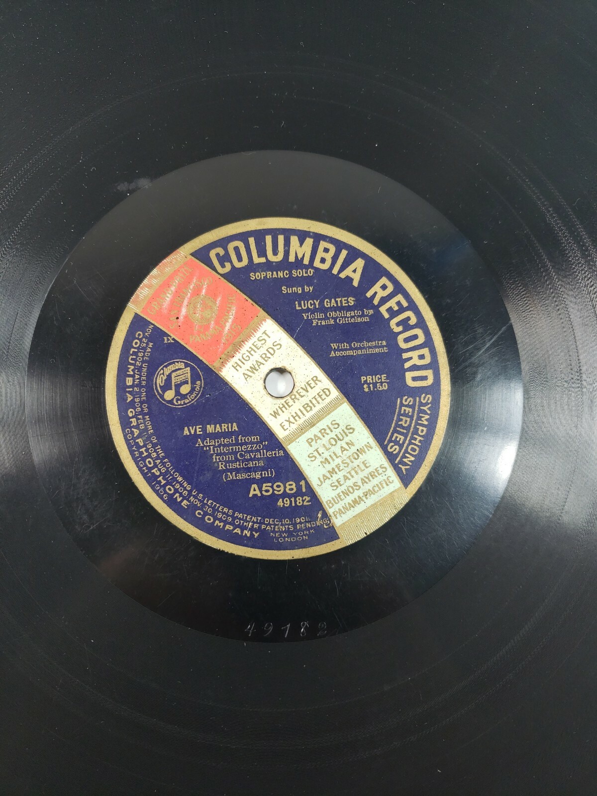 Lucy Gates – 78 rpm Columbia Sing, Smile, Slumber/Ave Maria V+/V+ C2 | eBay