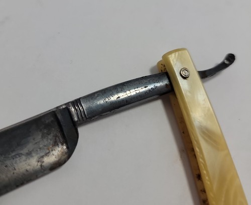 Vintage The J.R. Torrey Co Straight Razor Worcester Mass Pearl Handle ...