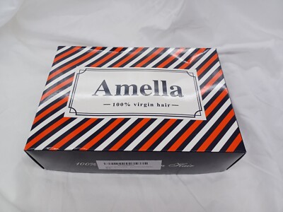 Amella 100% 10A Virgin brazillian Human Hair 14" 16" 18" & 12" free ...