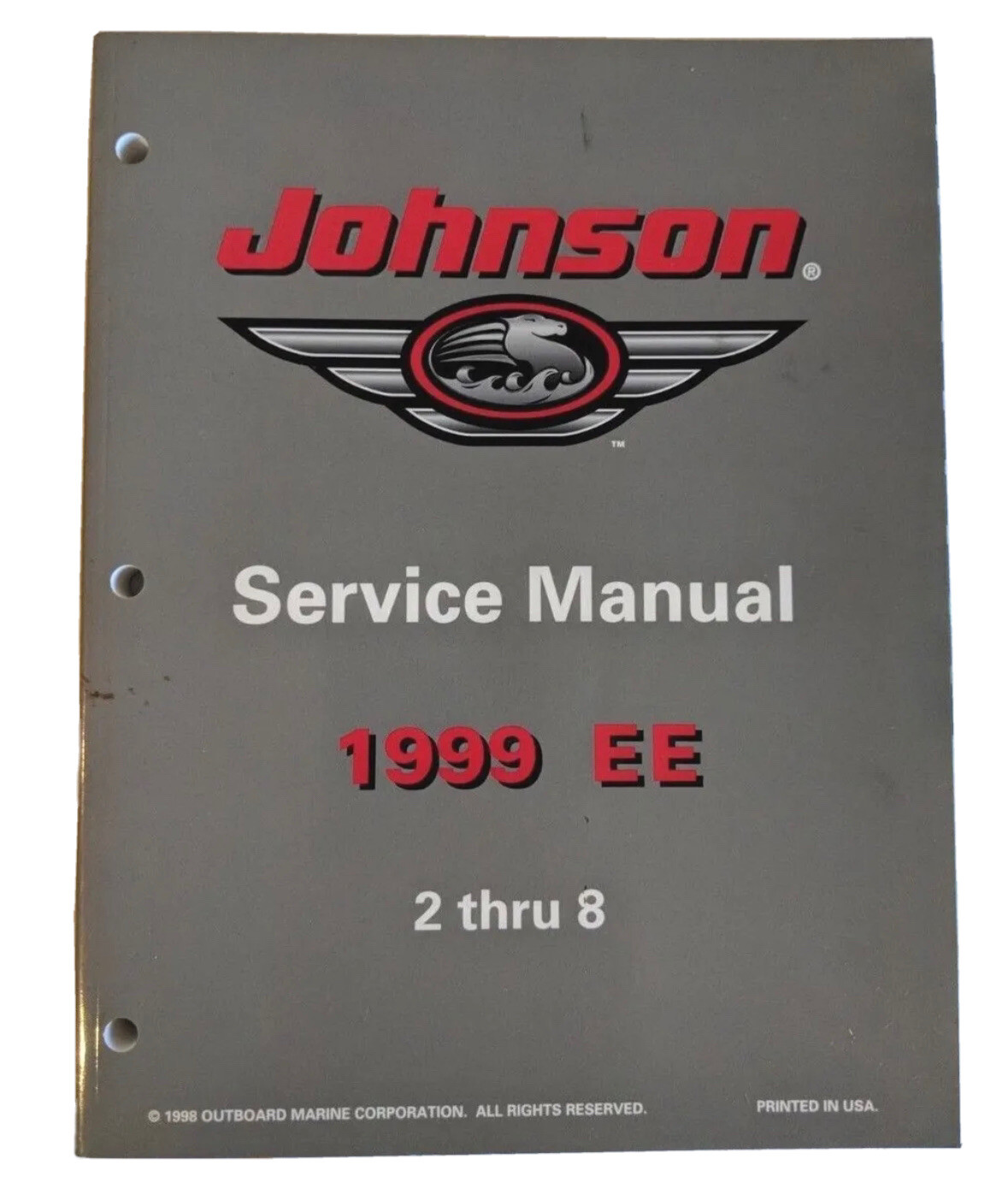 1999 EE Johnson Outboard #787027 2 Thru 8 Factory OEM Service Manual | eBay