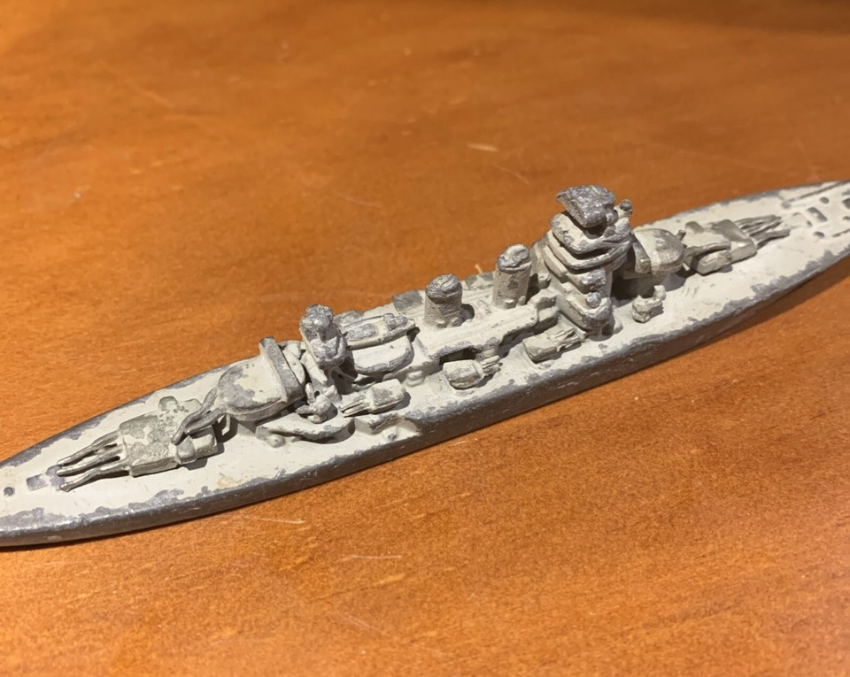 Conte Di Cavour Italian Battleship Waterline Ship Model Marked Comet ...