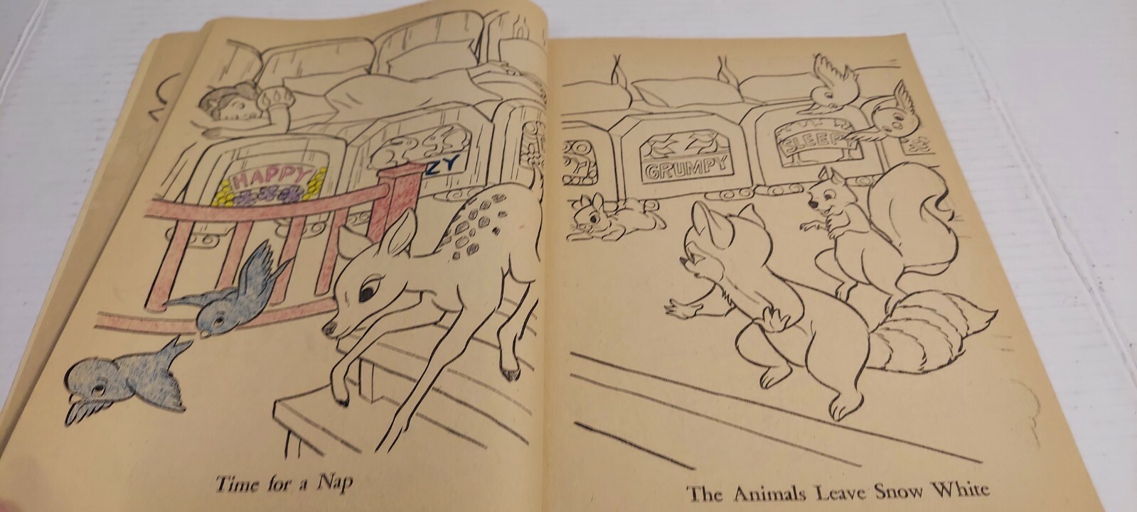 11972 Whitman Coloring Book Walt Disneys Fairy Tales To Color Mickey ...