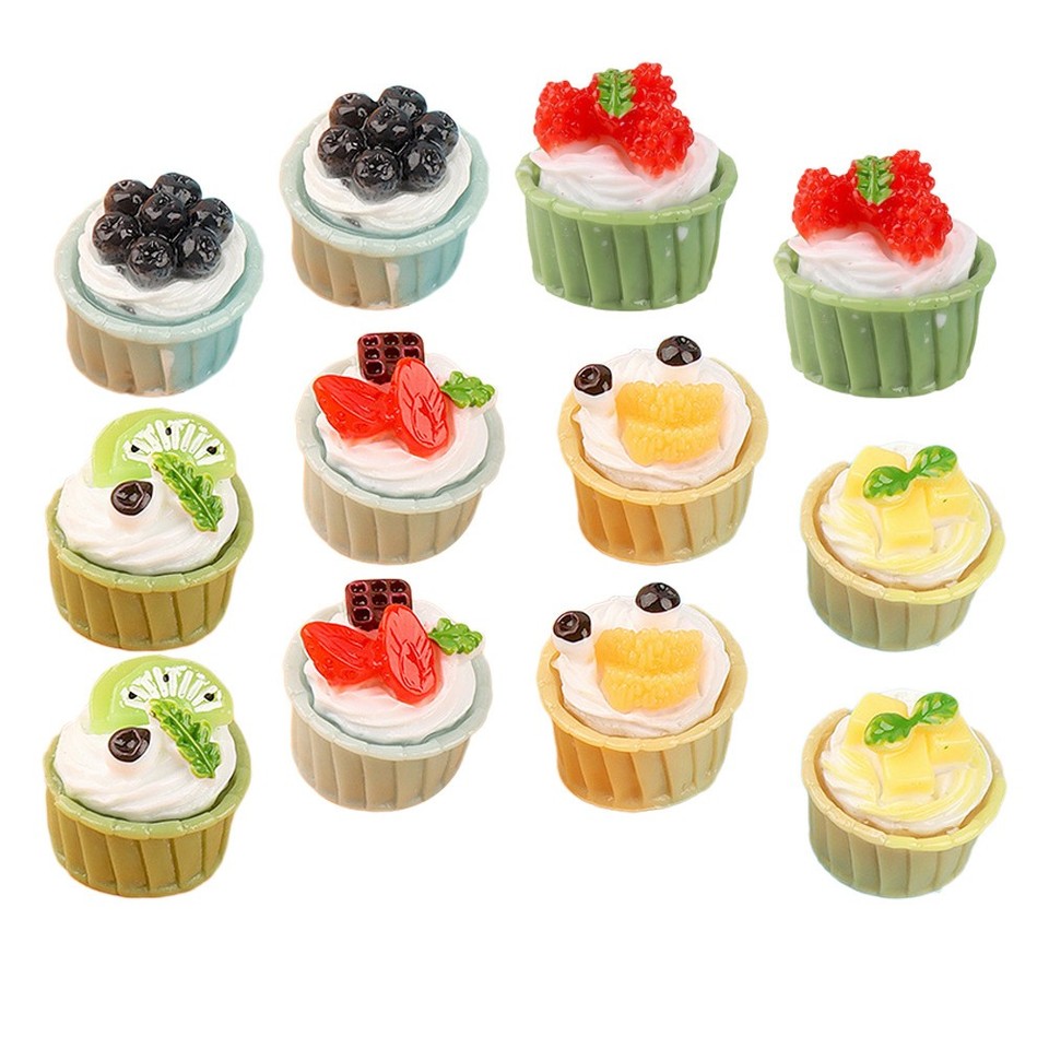 12pcs Miniature Cake Model Mini Dessert Micro Landscape Accessories ...